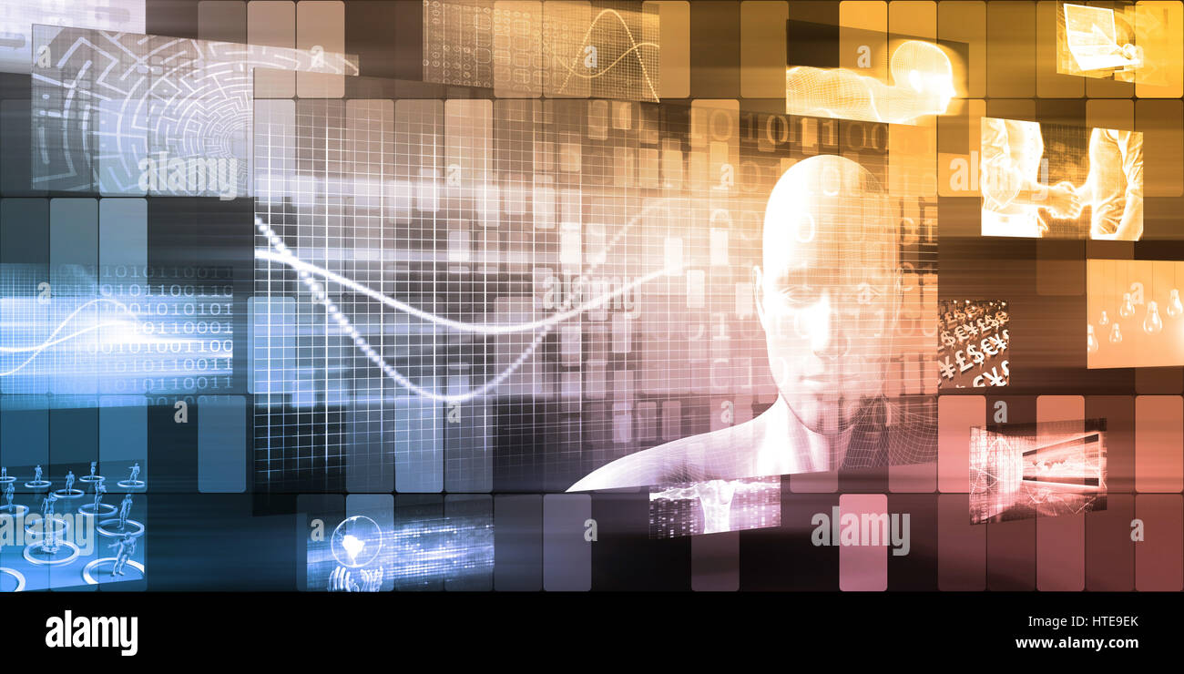 Communication Media with Modern Technology as Concept Stock Photo - Alamy