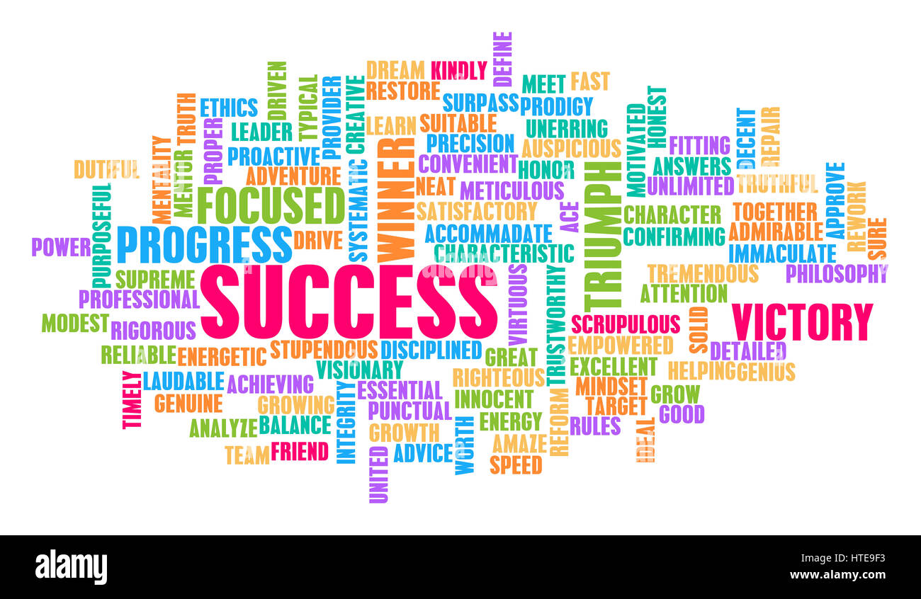 Success Word Cloud Concept on White Stock Photo - Alamy