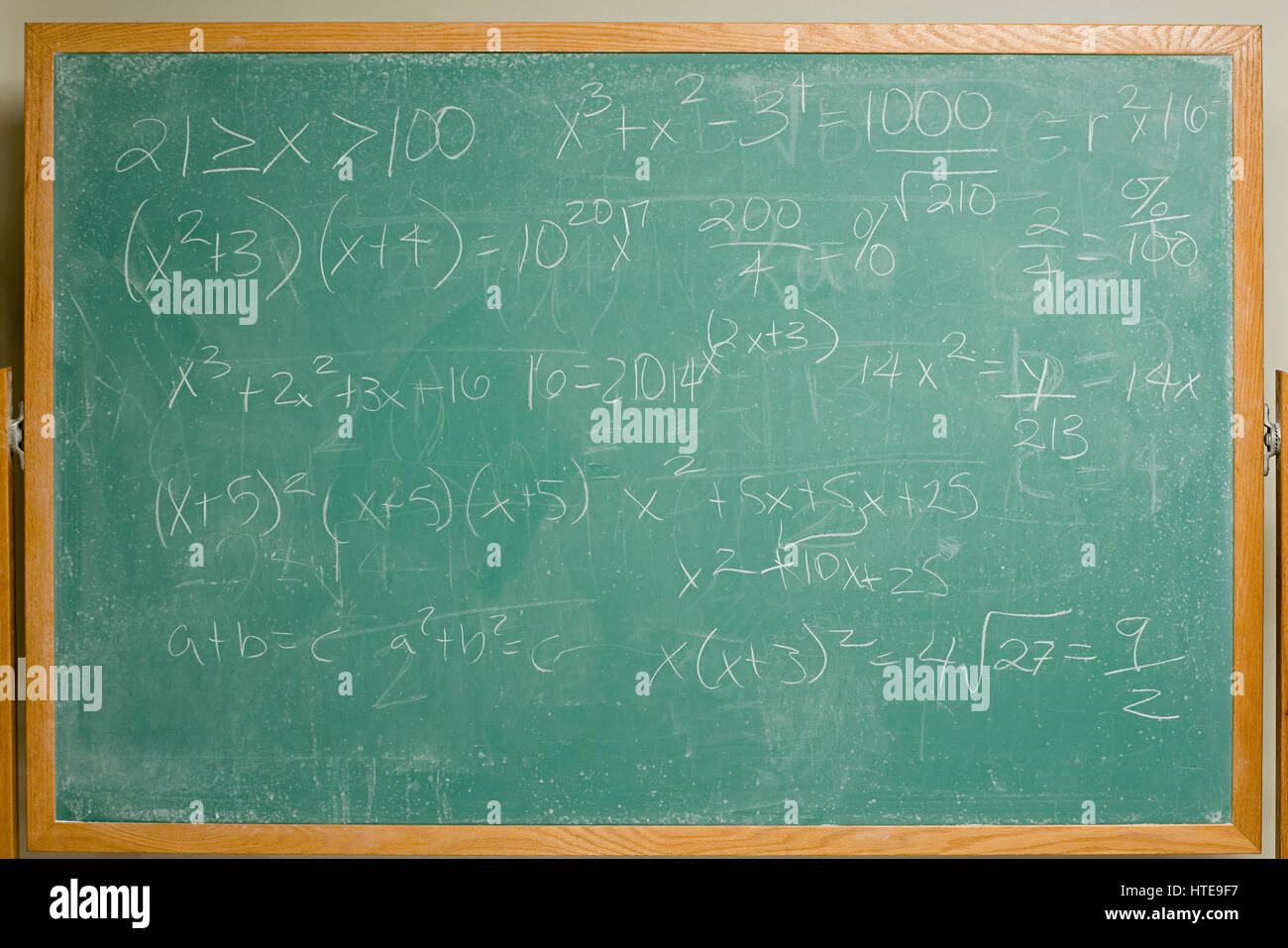 Formula written on a blackboard Stock Photo - Alamy