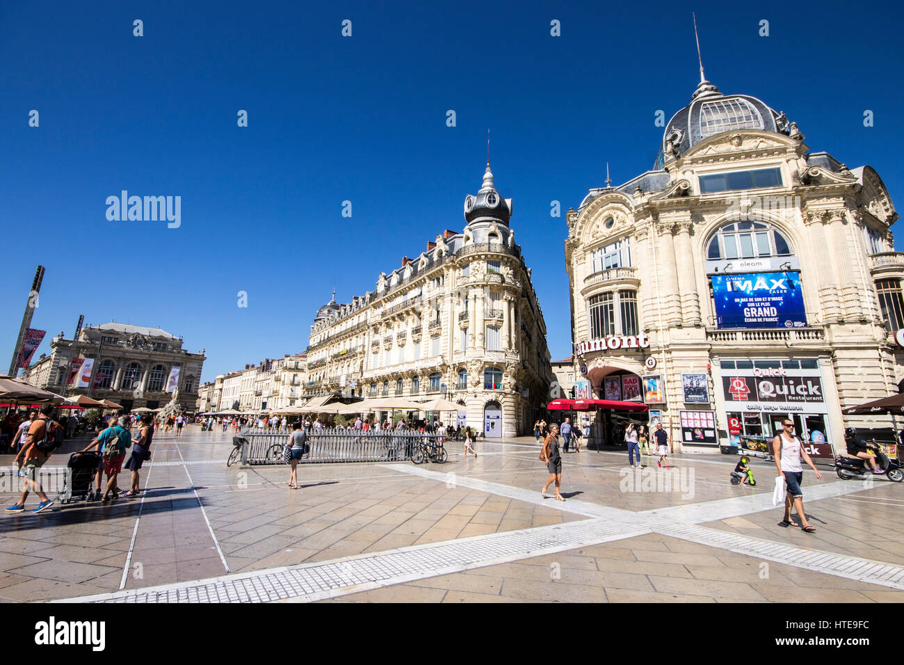 Monuments of the Place de la Comedie, the main and most important ...