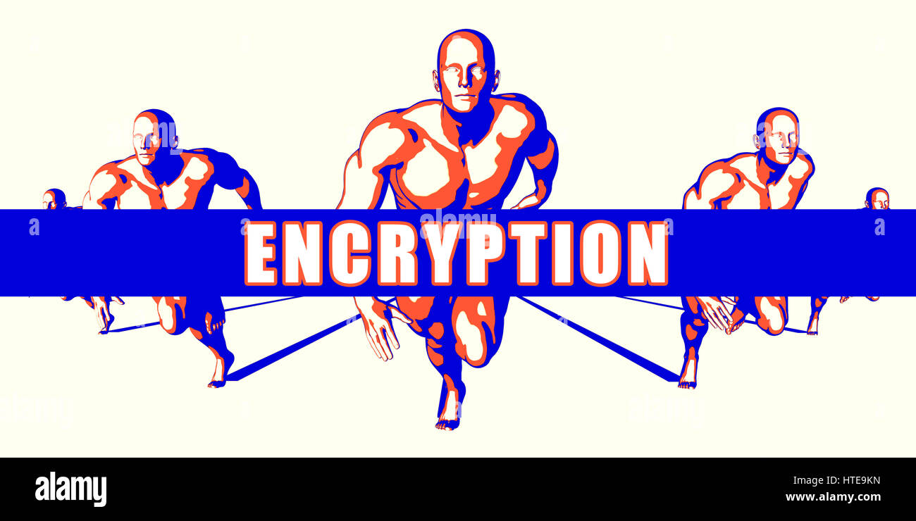 Encryption as a Competition Concept Illustration Art Stock Photo - Alamy