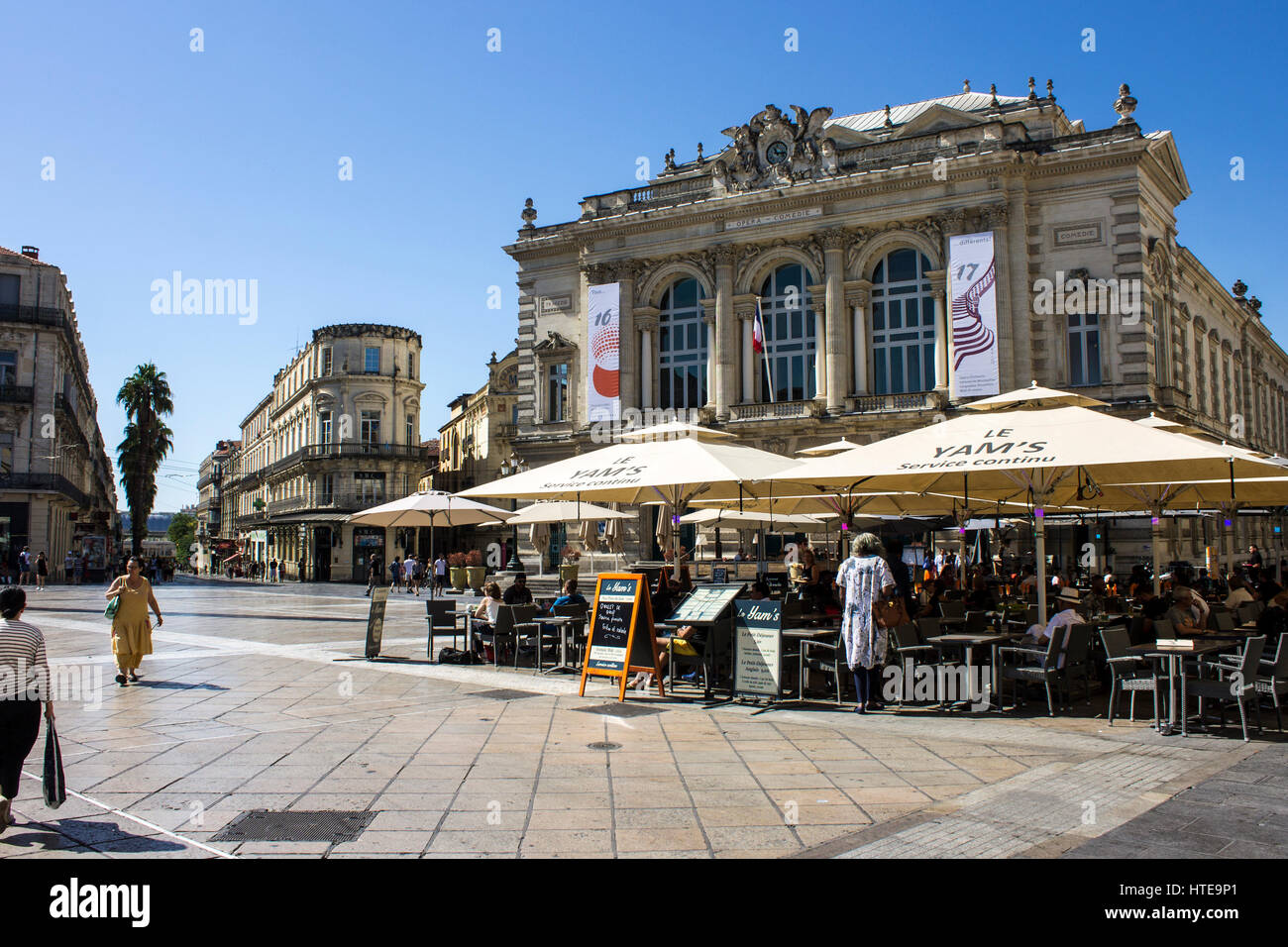 Monuments of the Place de la Comedie, the main and most important ...