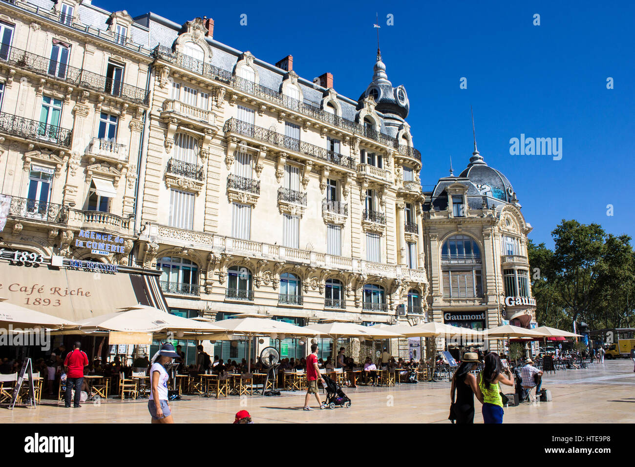 Monuments of the Place de la Comedie, the main and most important ...