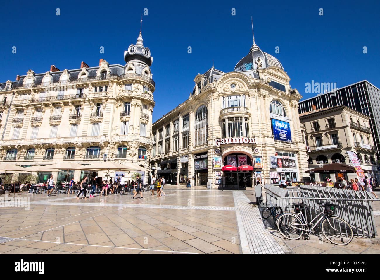 Monuments of the Place de la Comedie, the main and most important ...