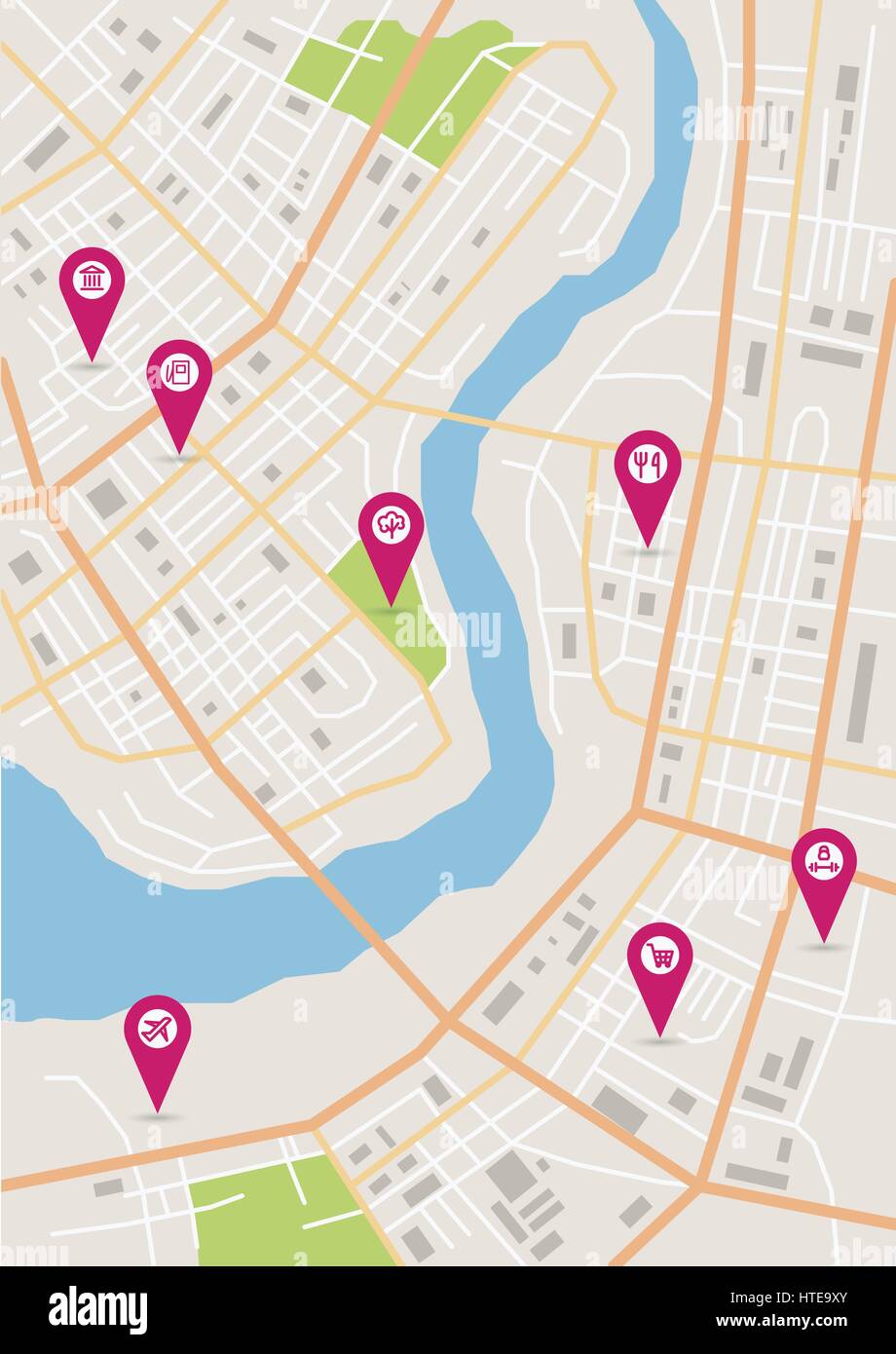 Vector city map Stock Vector Image & Art - Alamy