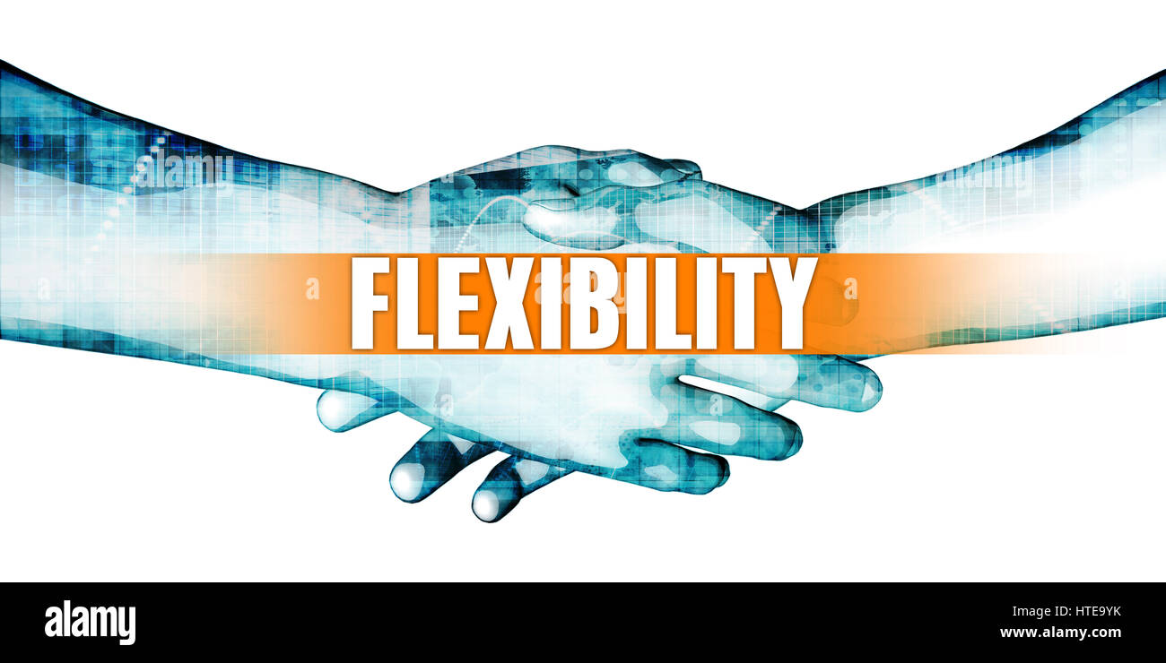 Flexibility Concept with Businessmen Handshake on White Background ...