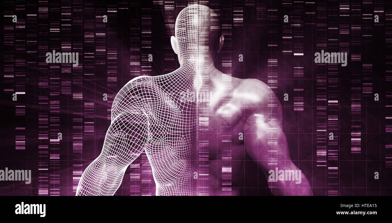 Genetic Research on Human Body DNA Structure Stock Photo - Alamy