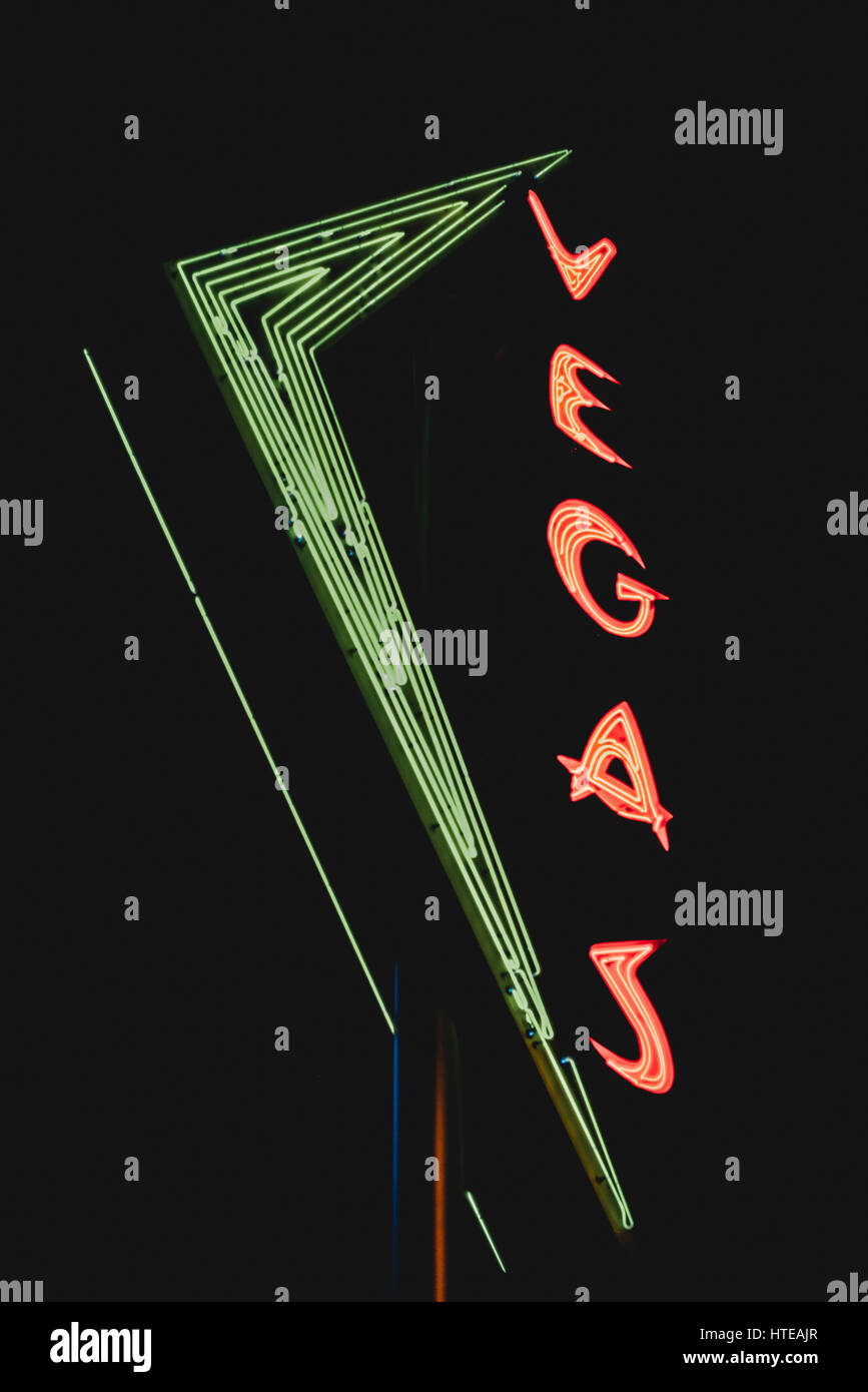 Colorful neon sign in Las Vegas, United States of America Stock Photo ...