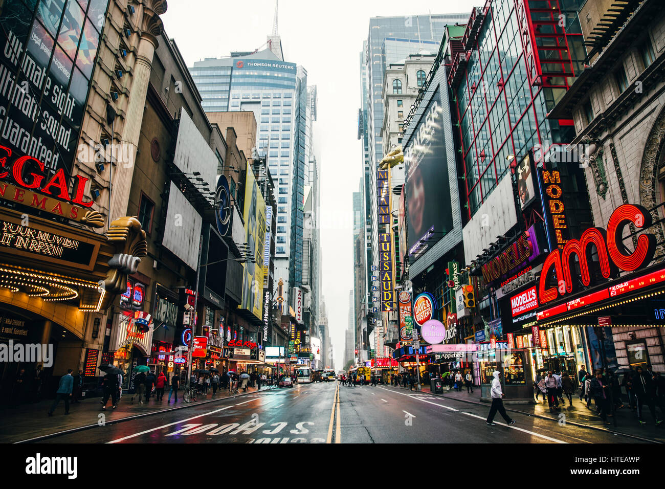 The famous Times Square in Midtown Manhattan at the junction of ...