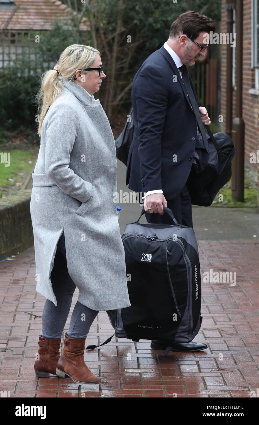 Martin and Caron Westbrook arrive at Isleworth Crown Court in west ...