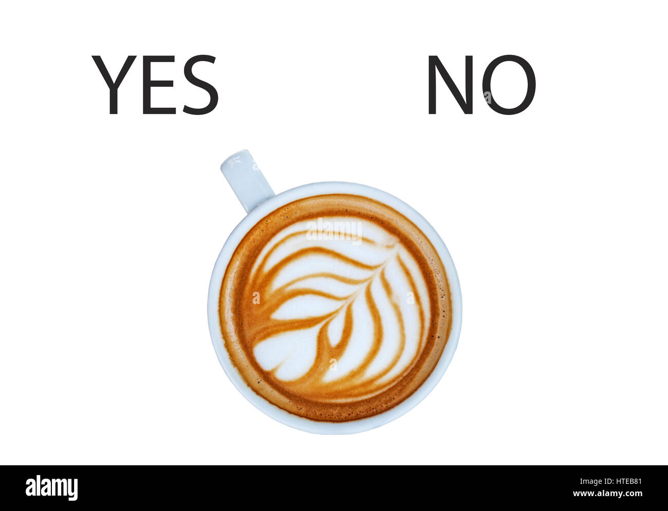 Cup of coffee switching yes Stock Photo - Alamy