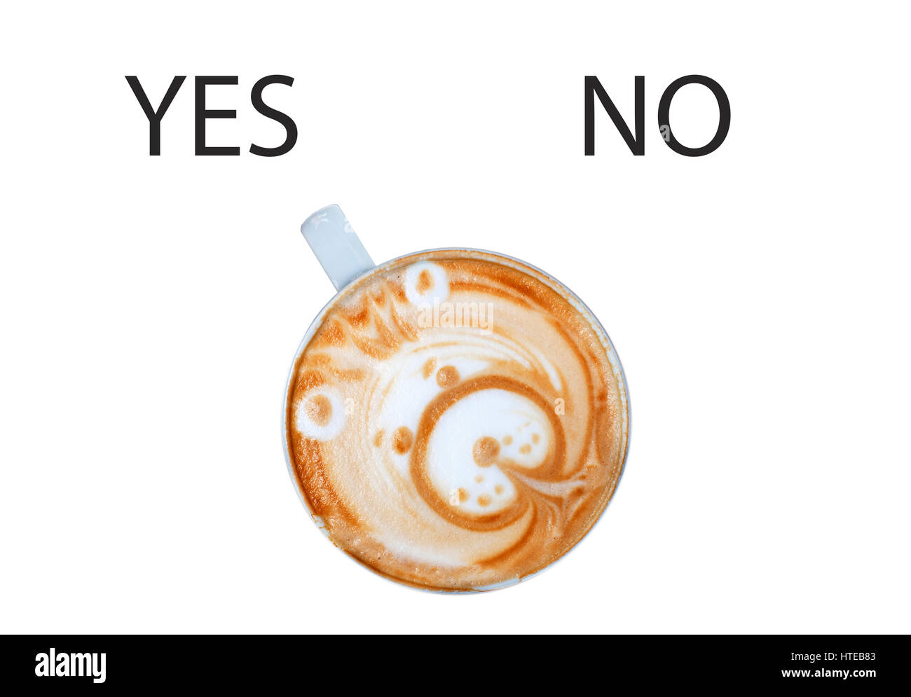 Cup of coffee switching yes Stock Photo - Alamy