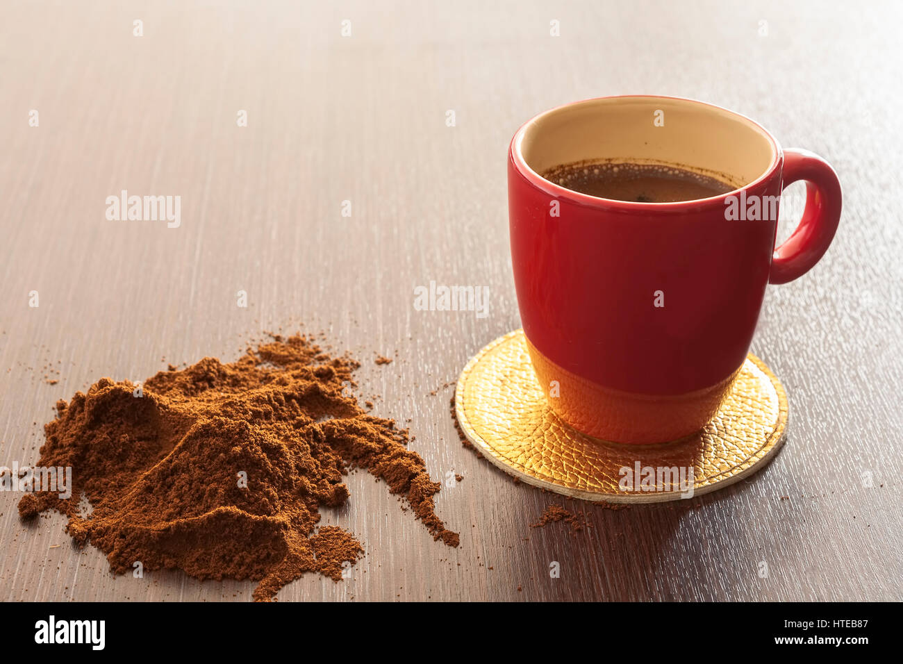 Coffee time. Turkish coffee on wooden background Stock Photo - Alamy