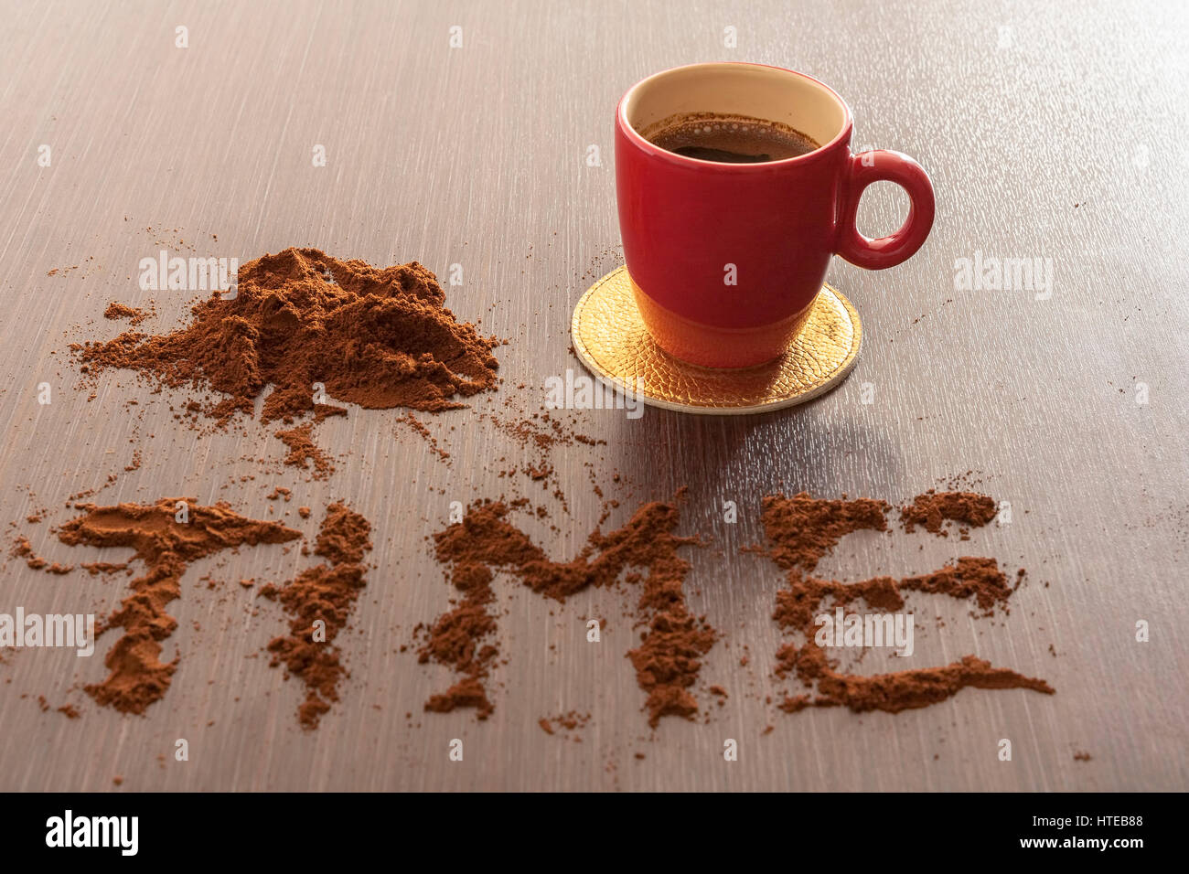 Coffee time. Turkish coffee on wooden background Stock Photo - Alamy