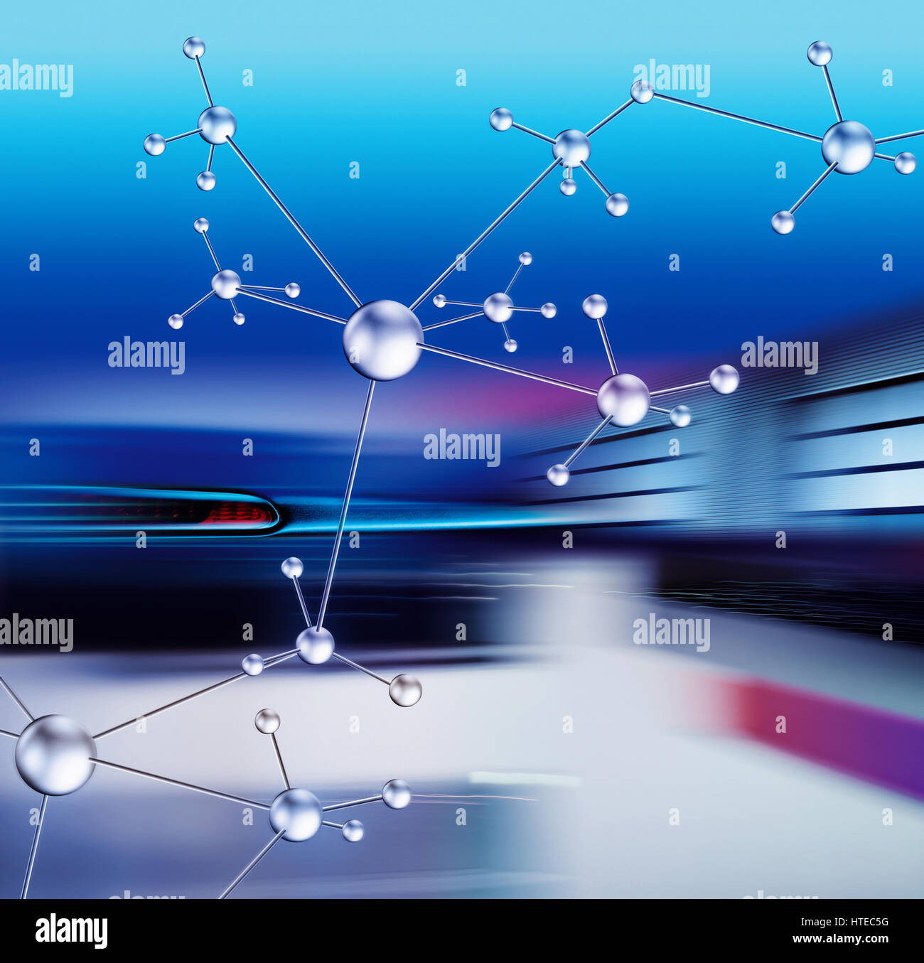 chemistry background, abstract design with molecules Stock Photo - Alamy
