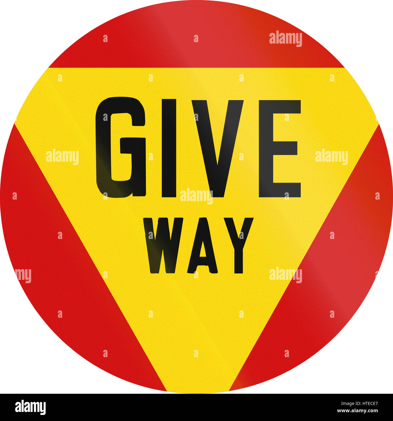 Regulatory road sign in Zimbabwe - Give way Stock Photo - Alamy