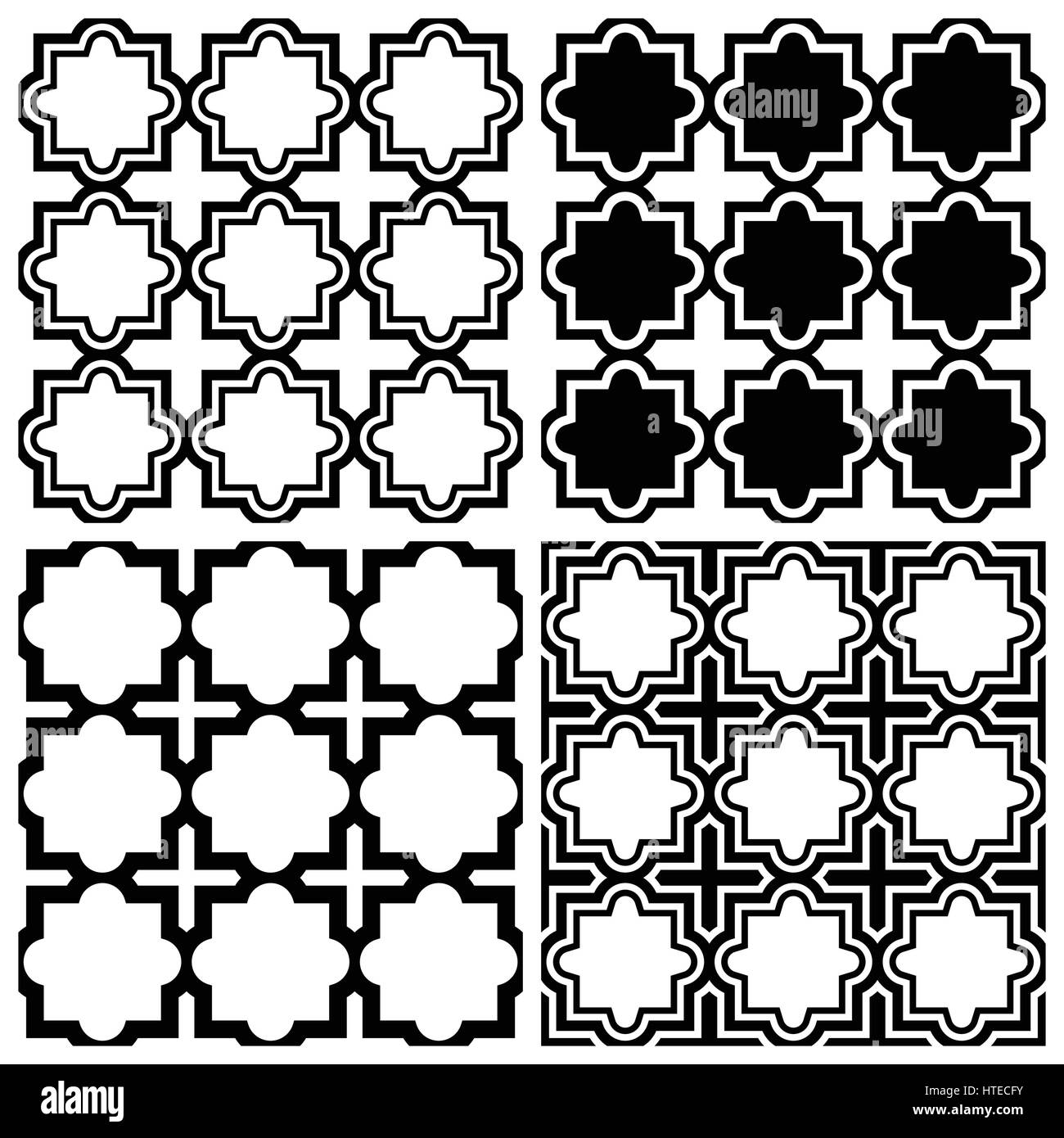 Arabic seamless pattern set - Islamic repetitive design Stock Vector ...