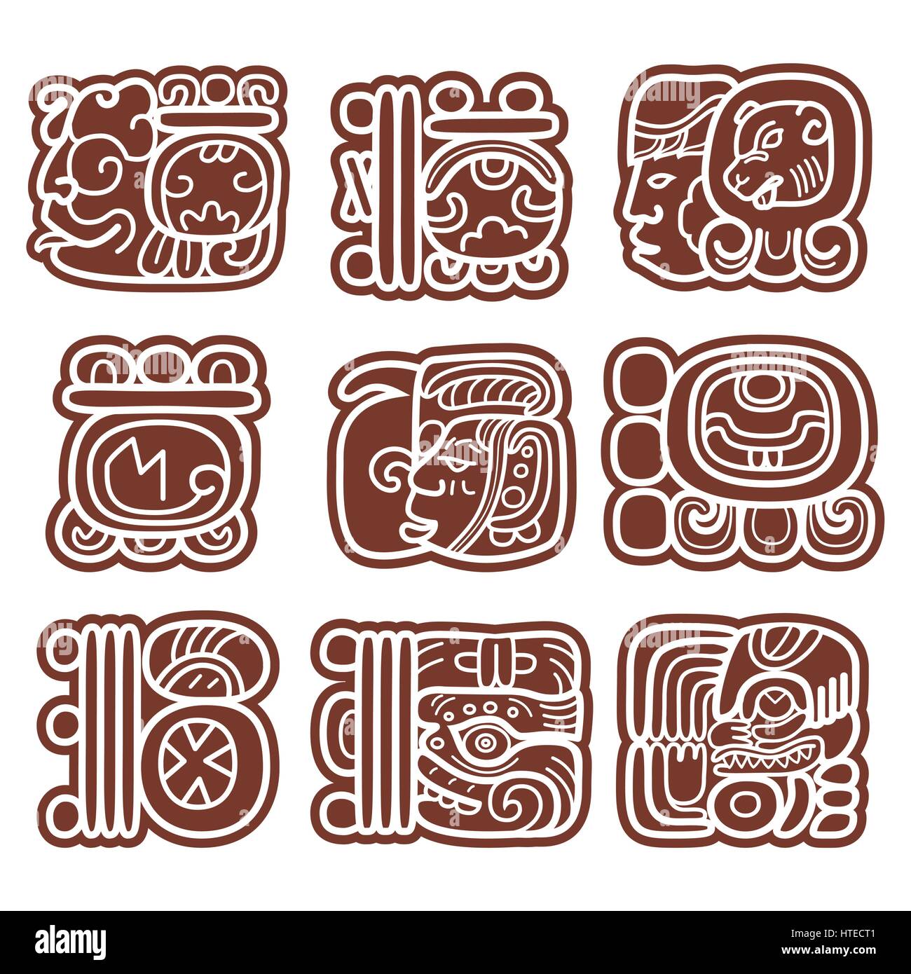 Mayan writing system hi-res stock photography and images - Alamy