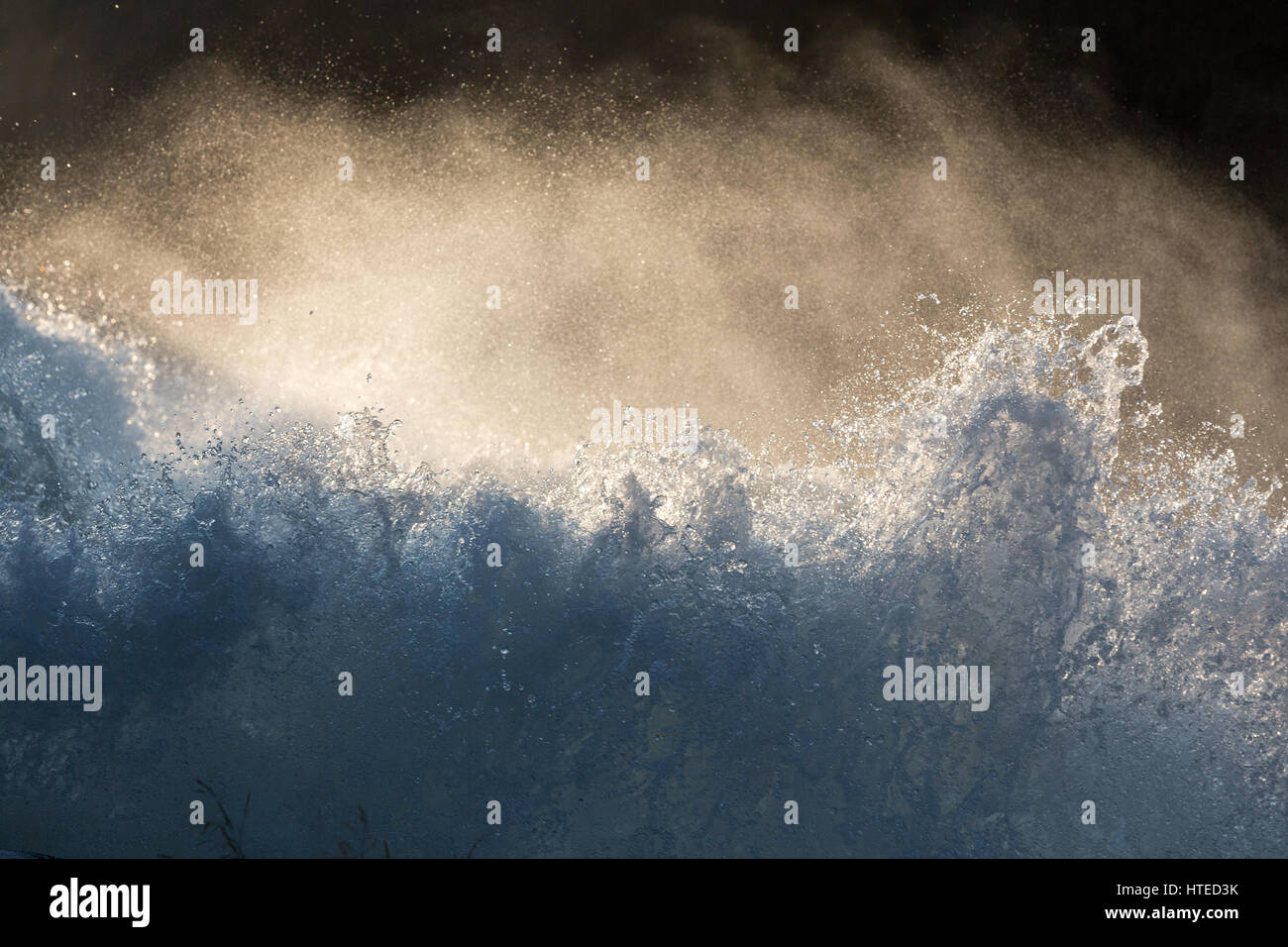 Splashing water in a river Stock Photo - Alamy