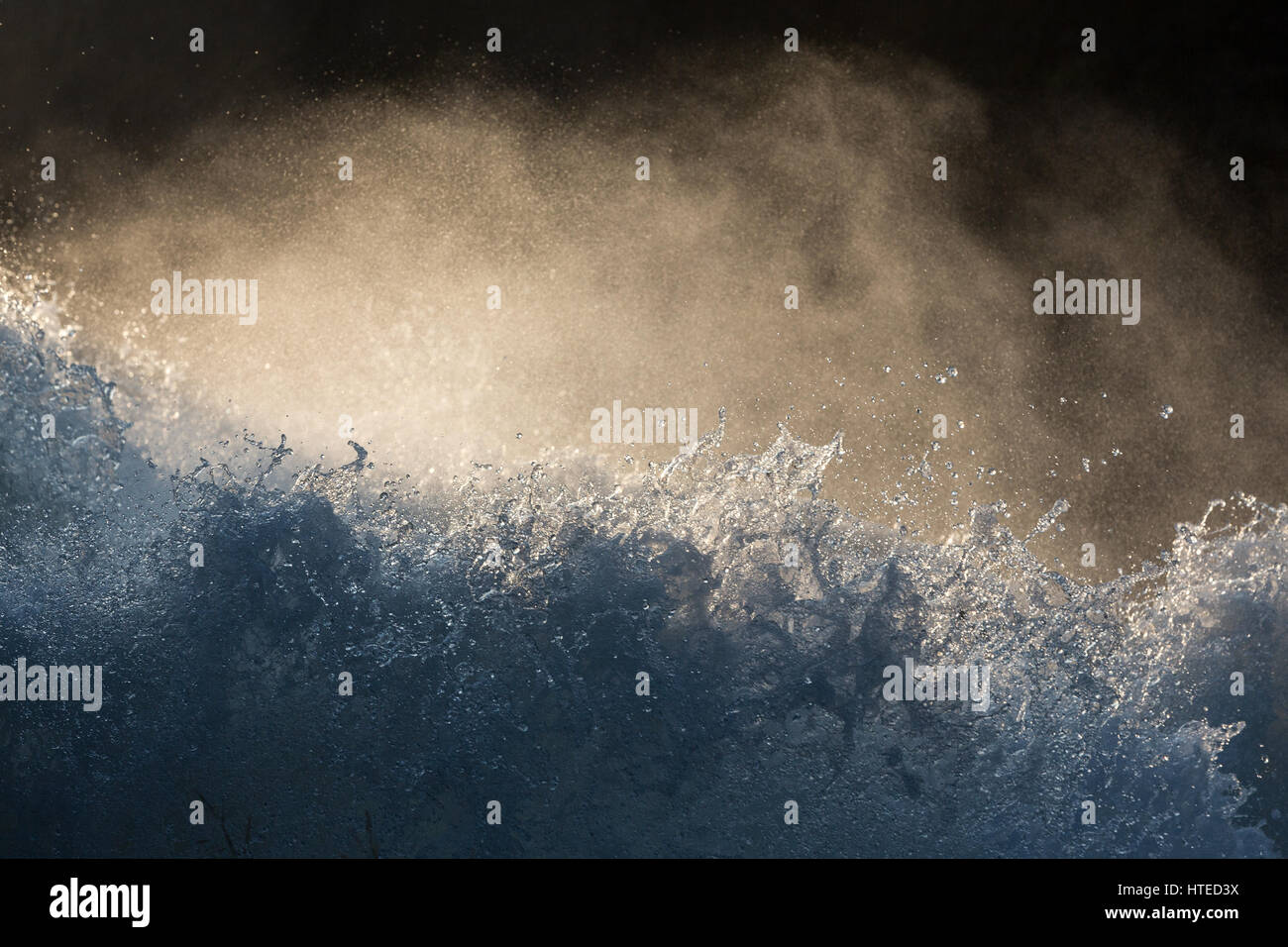 Splashing water in a river Stock Photo - Alamy