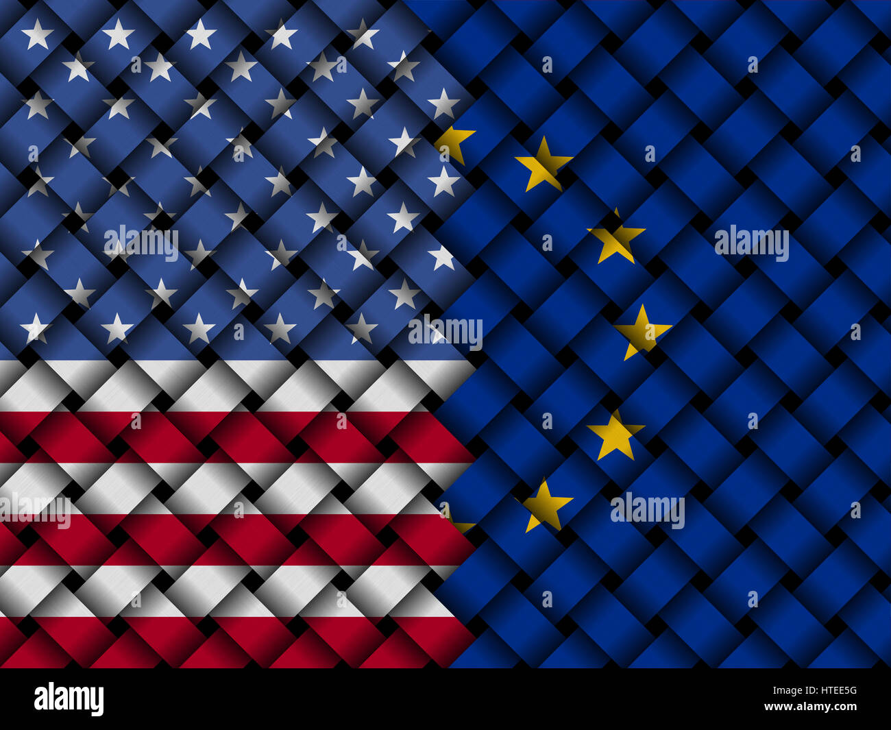 Entwined flags hi-res stock photography and images - Alamy