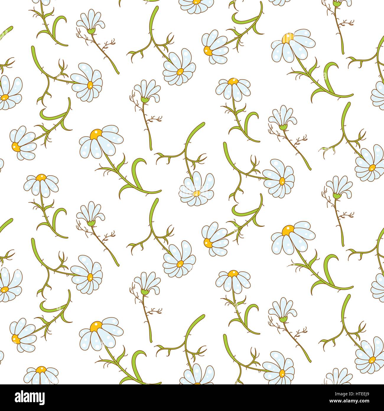Daisy light blue seamless pattern Stock Vector Image & Art - Alamy