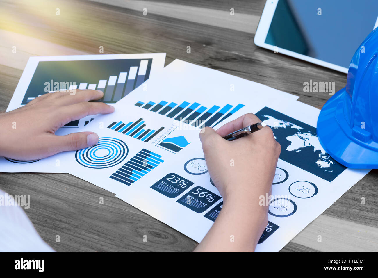 business statistics success concept : businessman analytics financial ...