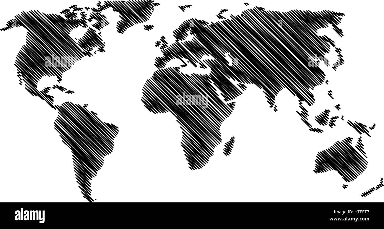 World Map - vector scribble, Sketchy World map Stock Vector Image & Art - Alamy