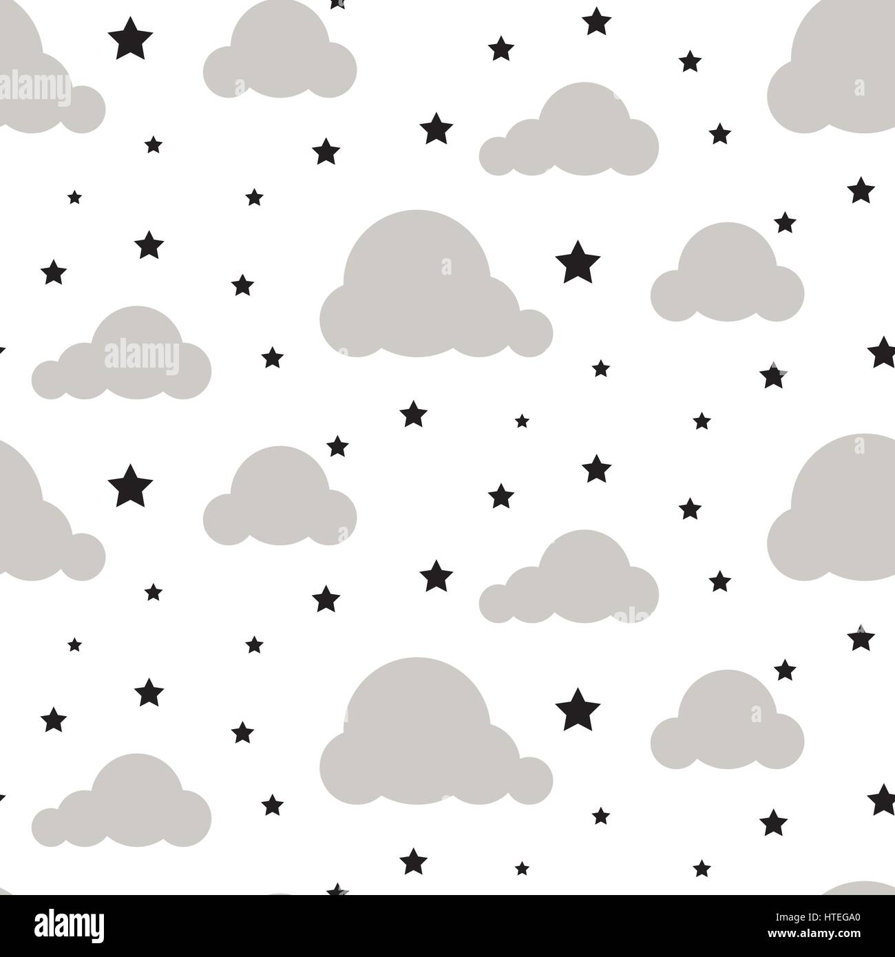 Starlight night sky seamless vector pattern Stock Vector Image & Art ...