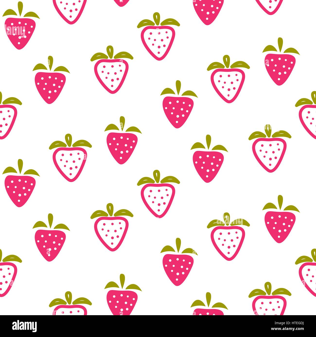 Strawberry pink and white seamless pattern Stock Vector Image & Art - Alamy