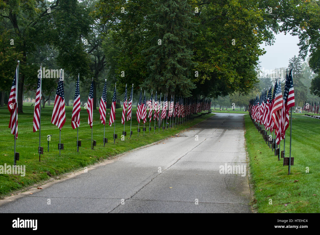 Street lined with flags hi-res stock photography and images - Alamy