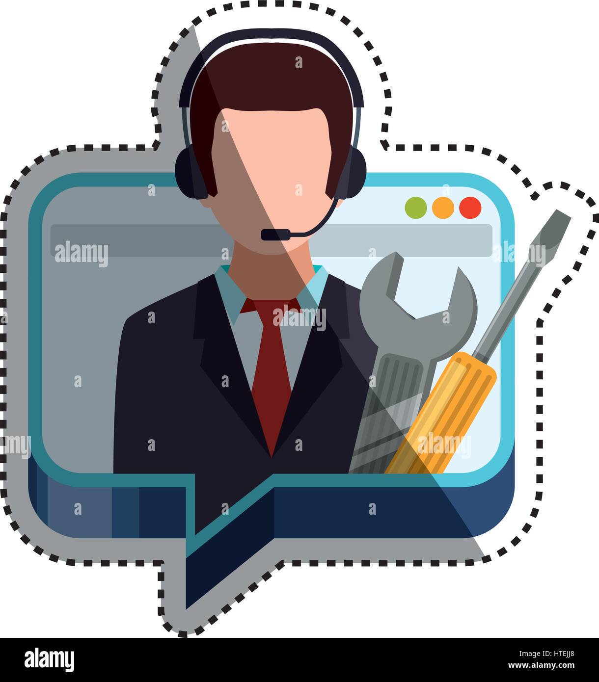 Call center operator Stock Vector Image & Art - Alamy