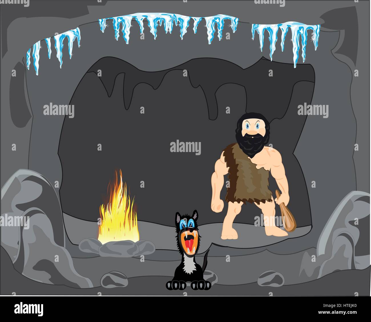 Cave man dog Stock Vector Images - Alamy