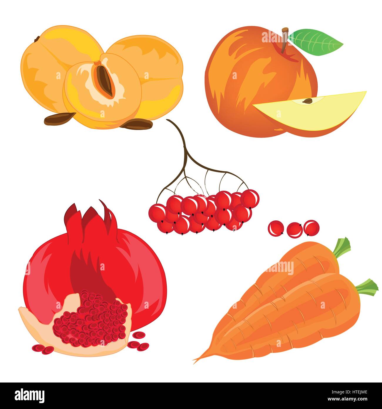Tasty juicy ripe vegetables Stock Vector Images - Alamy