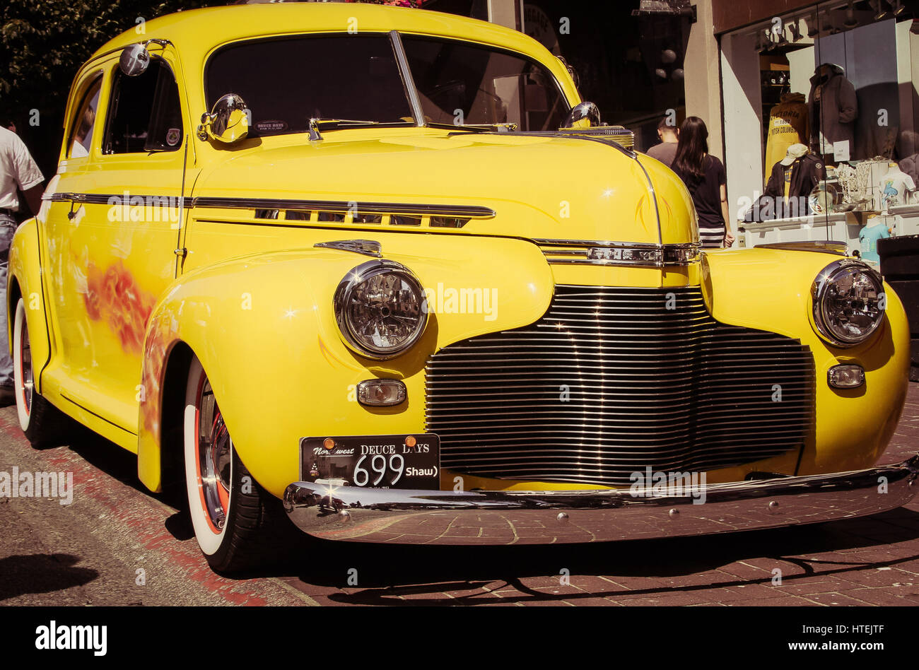 Editorial of an old cars show from the beautiful city of Victoria ...