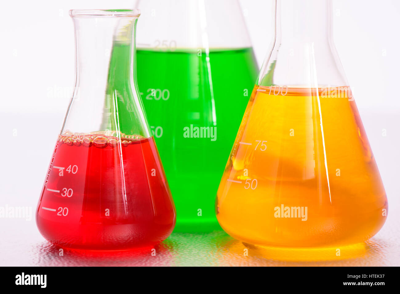 experiment in chemical laboratory with liquid for analysis Stock Photo ...