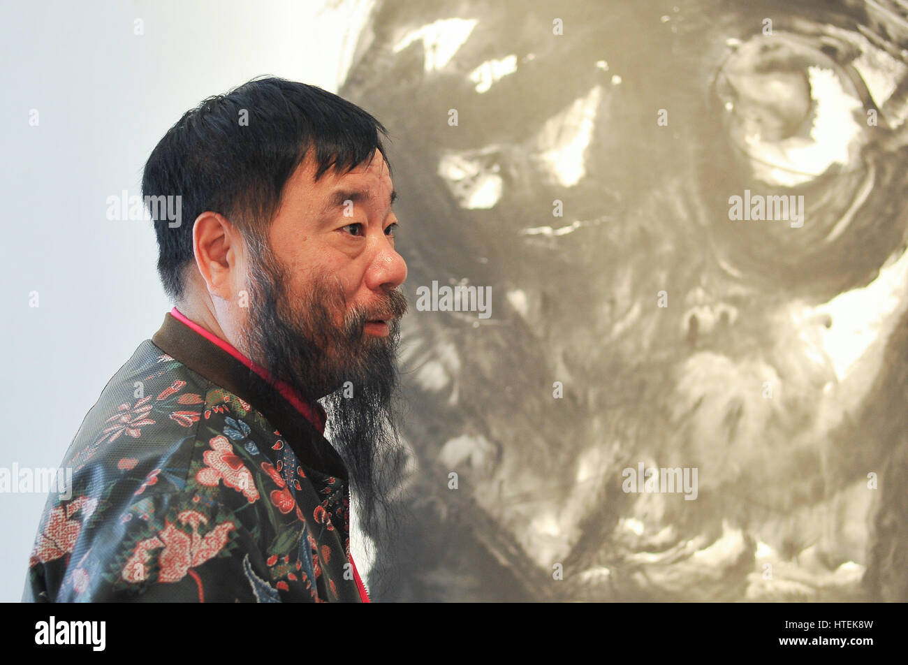 New York, USA. 09th Mar, 2017. Li Jin poses for photo in front of his ...