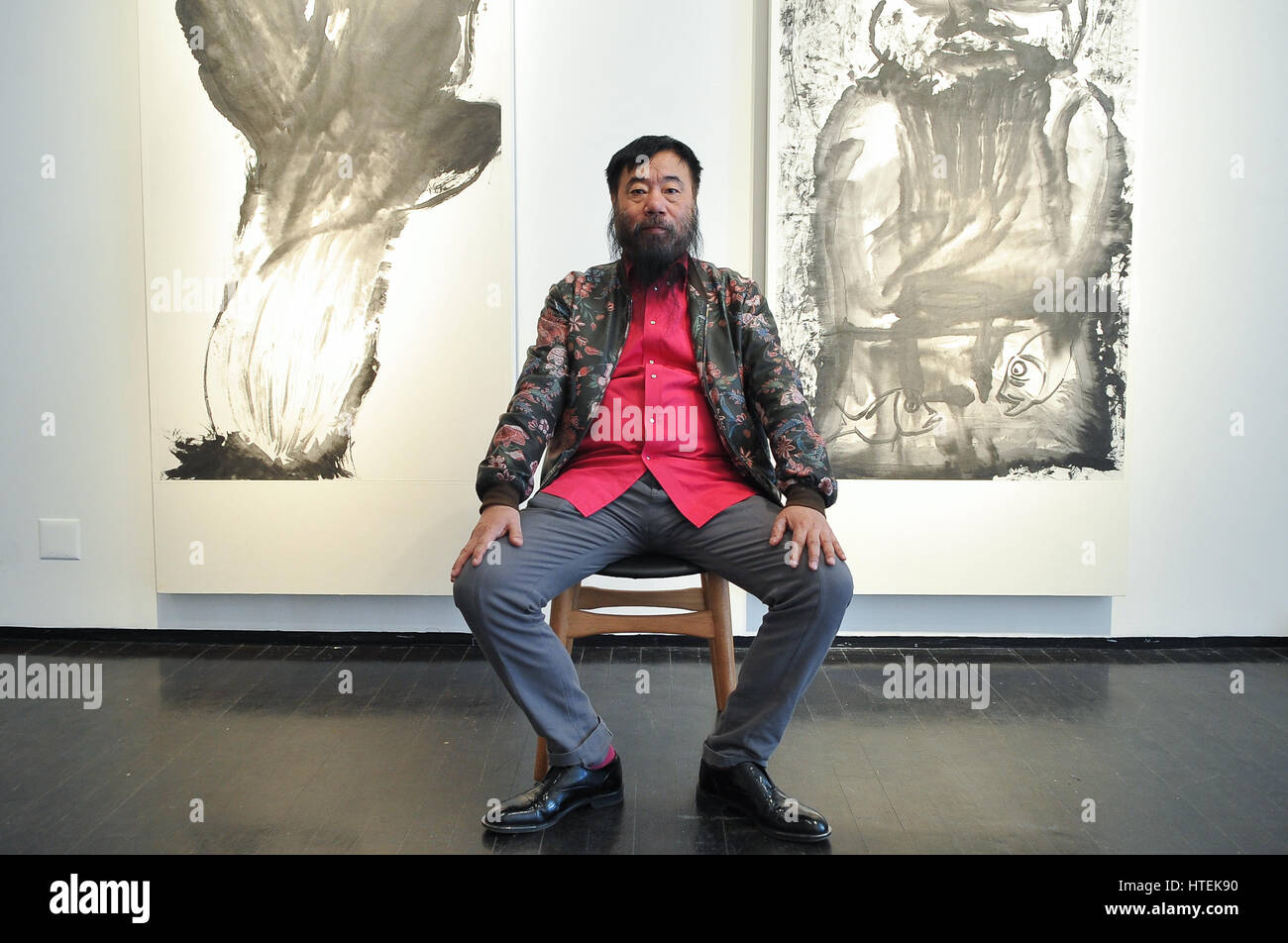 New York, USA. 09th Mar, 2017. Li Jin poses for photo in front of his ...