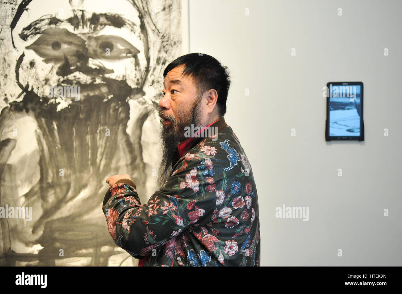 New York, USA. 09th Mar, 2017. Li Jin poses for photo in front of his ...