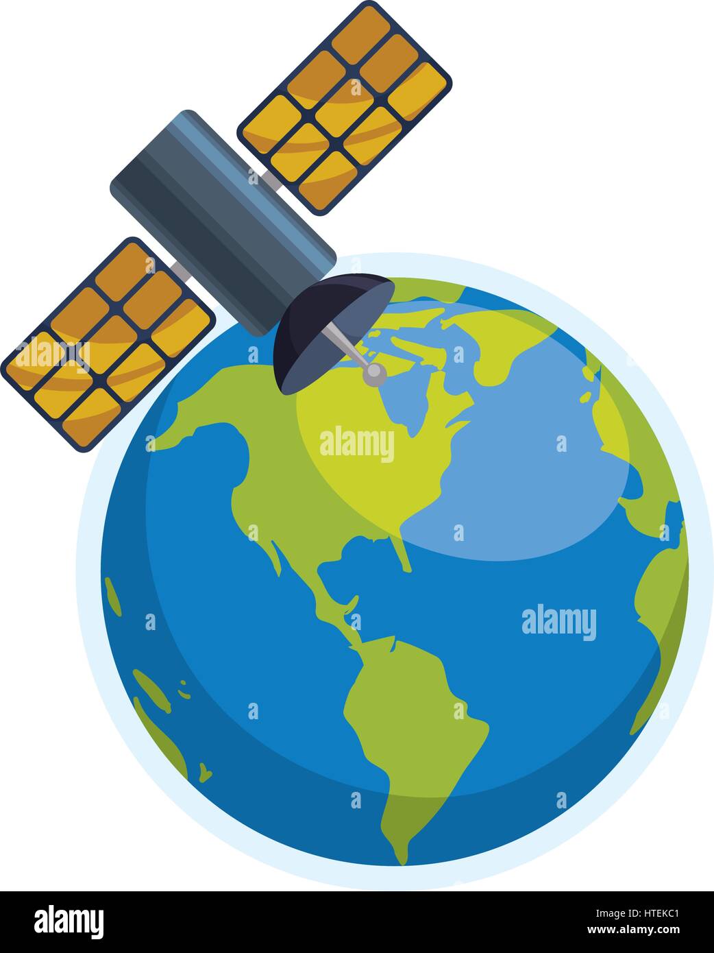 Satellite communication technology Stock Vector Image & Art - Alamy