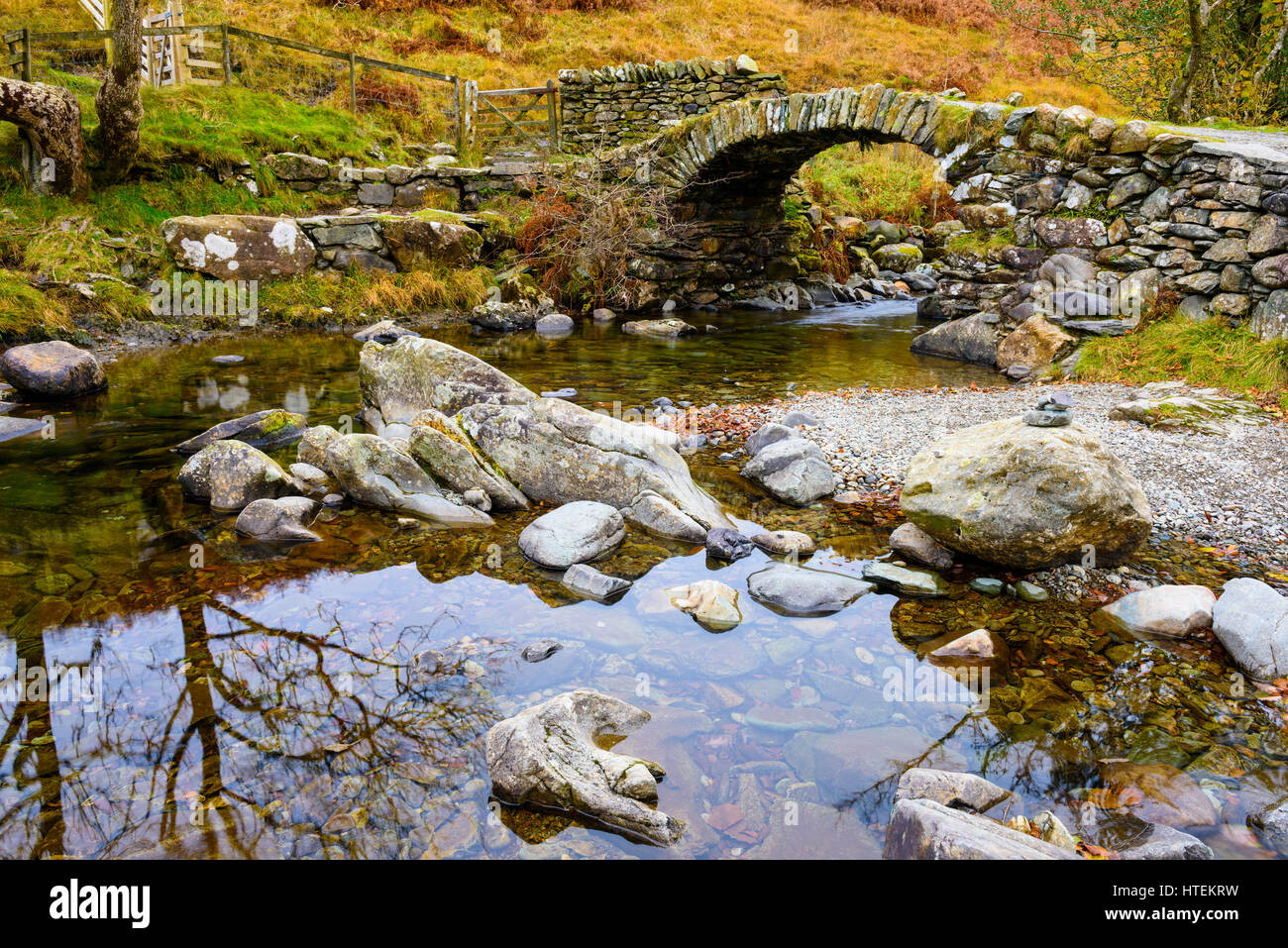 High Sweden Bridge over Scandale beck near Ambleside in the Lake ...