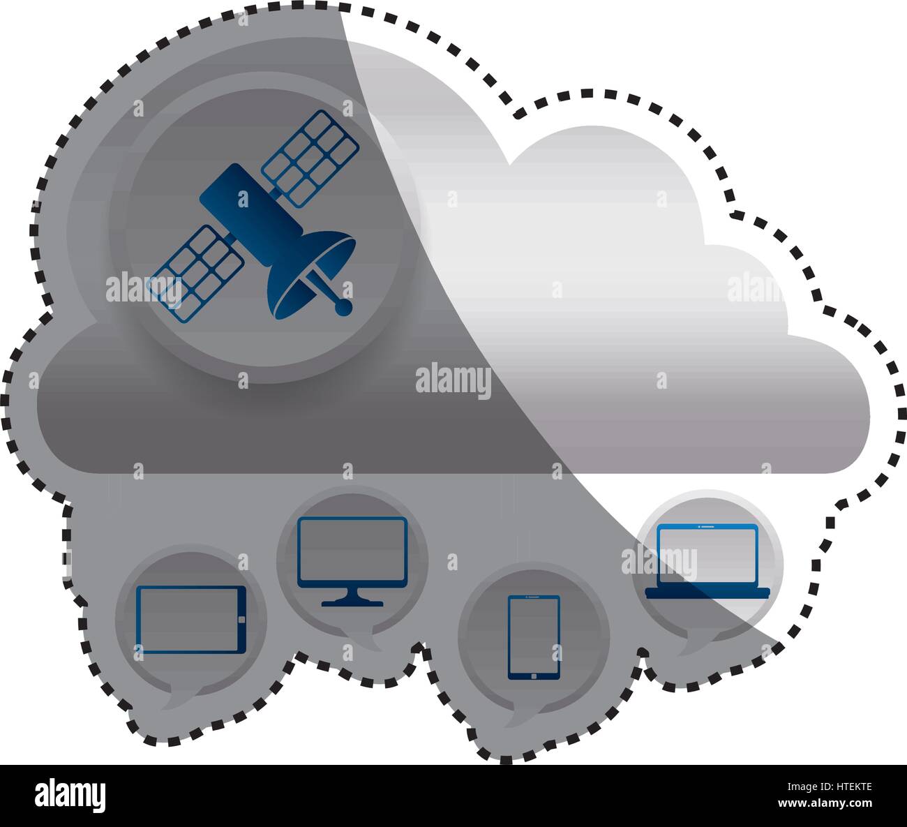 Satellite communication technology Stock Vector Image & Art - Alamy