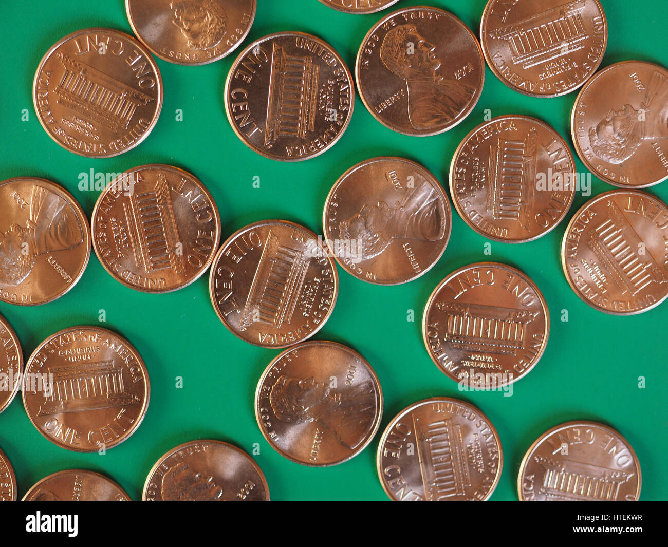 One Cent Dollar coins money (USD), currency of United States Stock ...