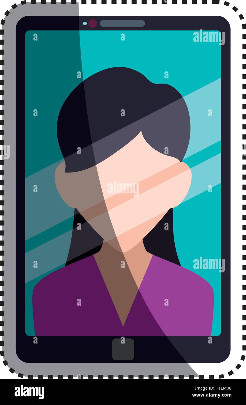 Business woman typing chatting Stock Vector Images - Alamy