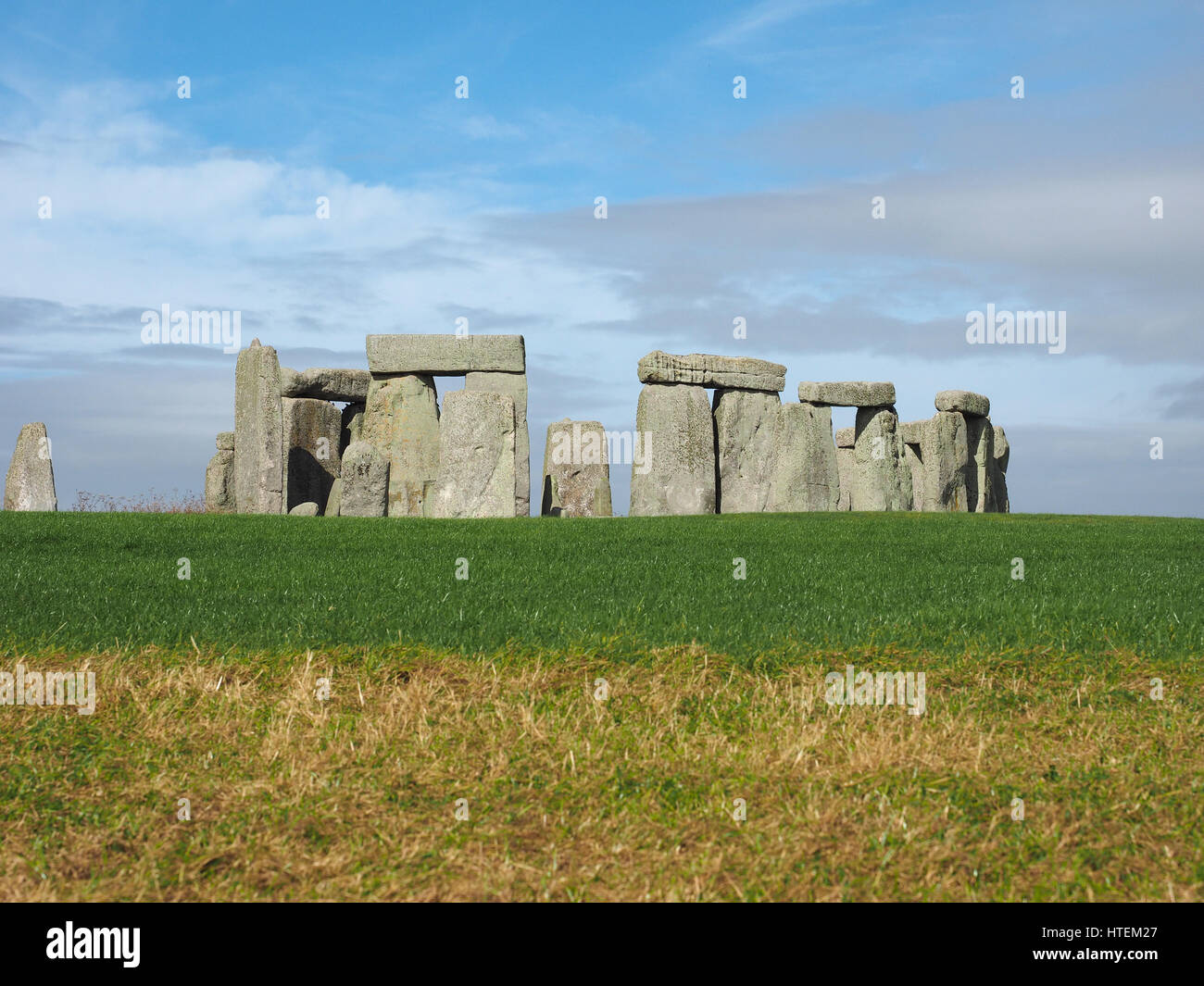 Ruins of Stonehenge prehistoric megalithic stone monument in Wiltshire ...