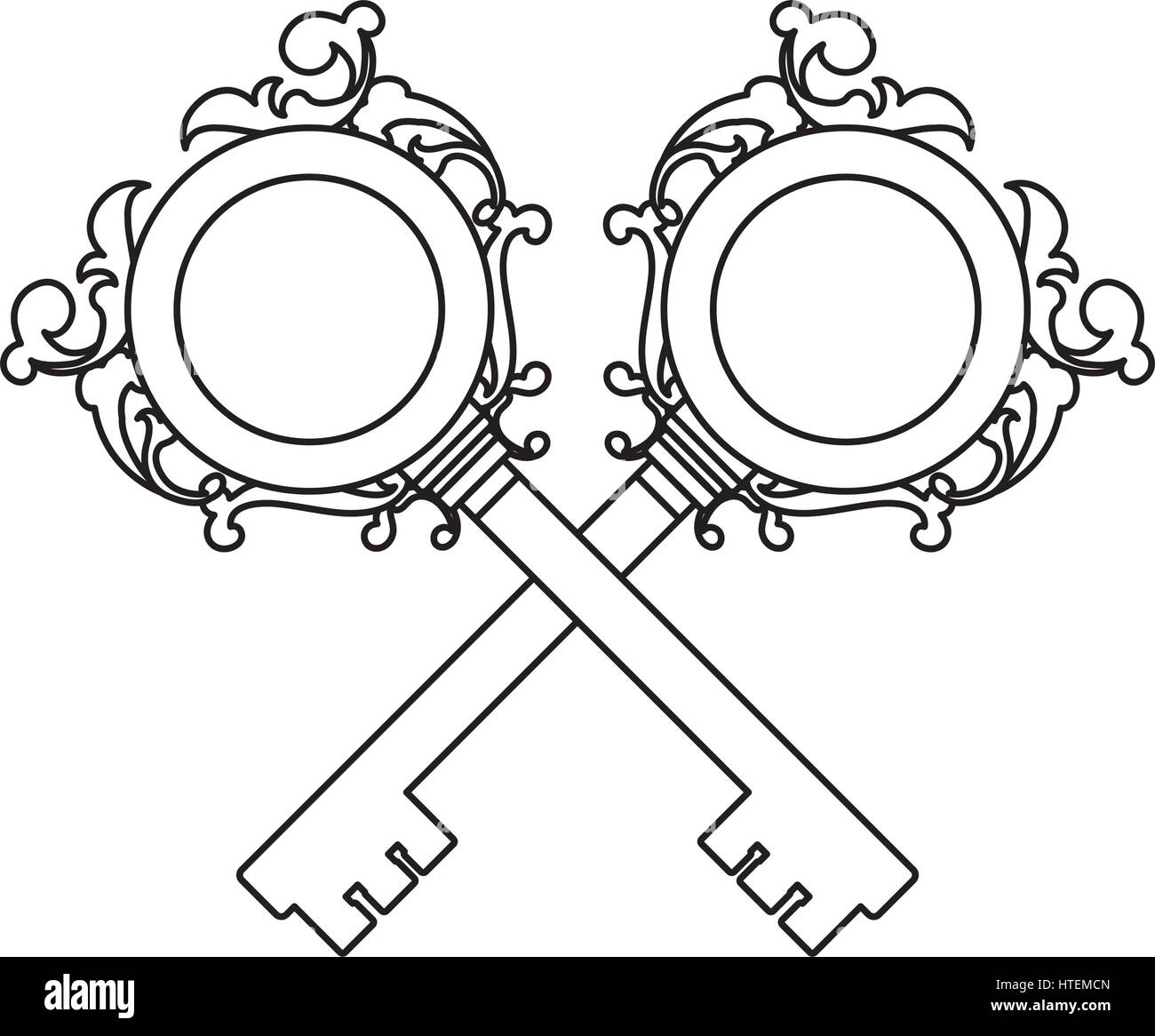 Crossed keys Stock Vector Images - Alamy