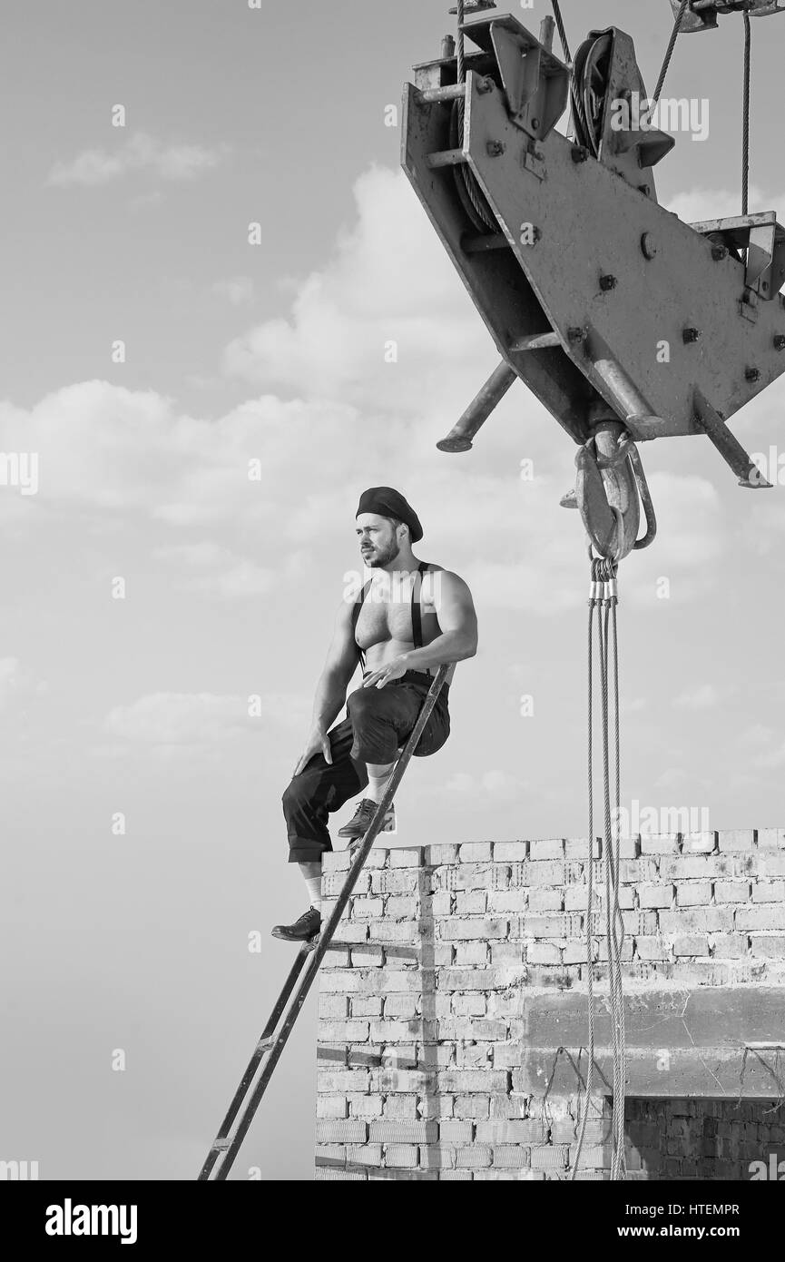 Man masculine build vintage hi-res stock photography and images - Alamy