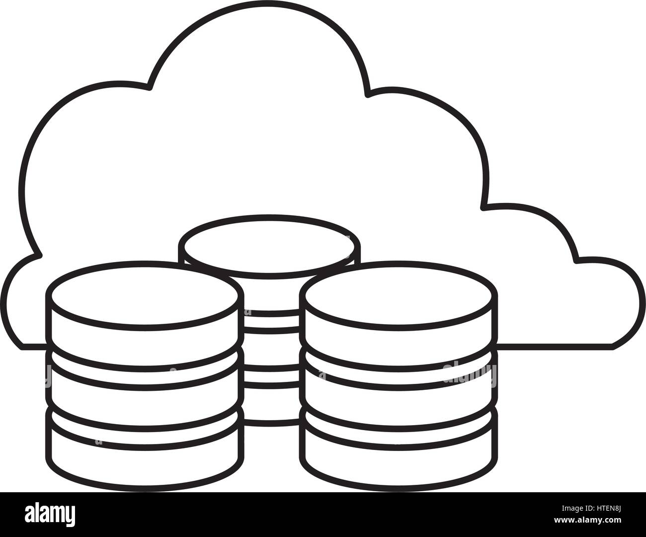 Virtual database storage Stock Vector Image & Art - Alamy