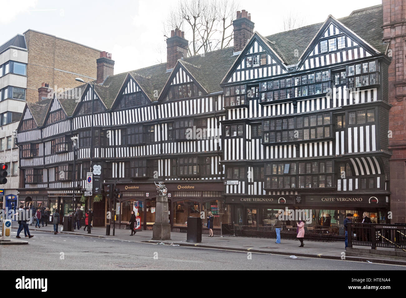City of London The Tudor Half-timbered Staple Inn in High Holborn Stock ...