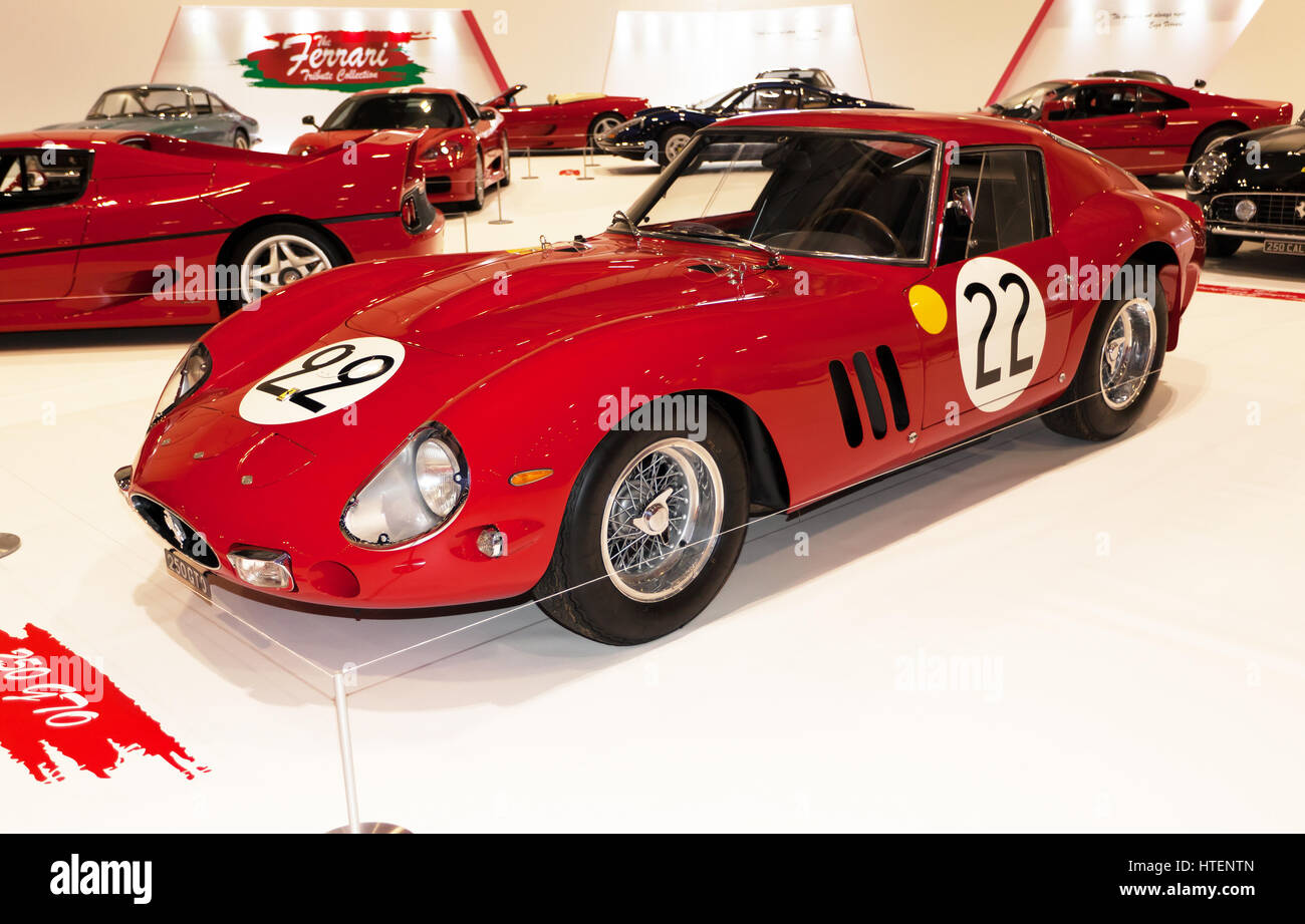 View of a red Ferrari 250 GTO, part of the Ferrari Tribute Collection ...